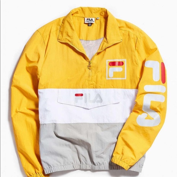 Fila | Jackets & Coats | Fila Kensington Anorak Jacket Yellow Mens S ...
